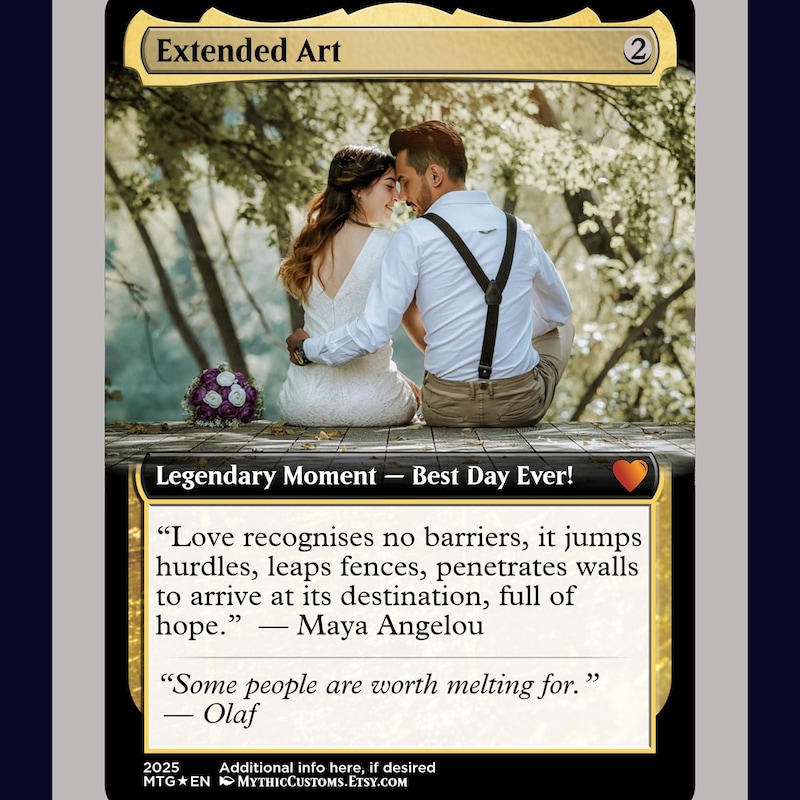 Couples Custom Mtg Card - Etsy