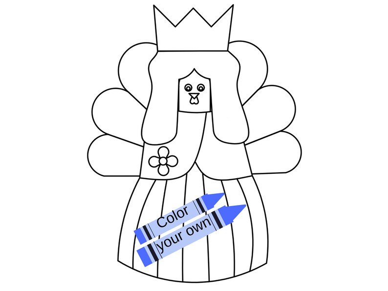 Disguise a Turkey - Color Your Own Princess Disguise - Etsy