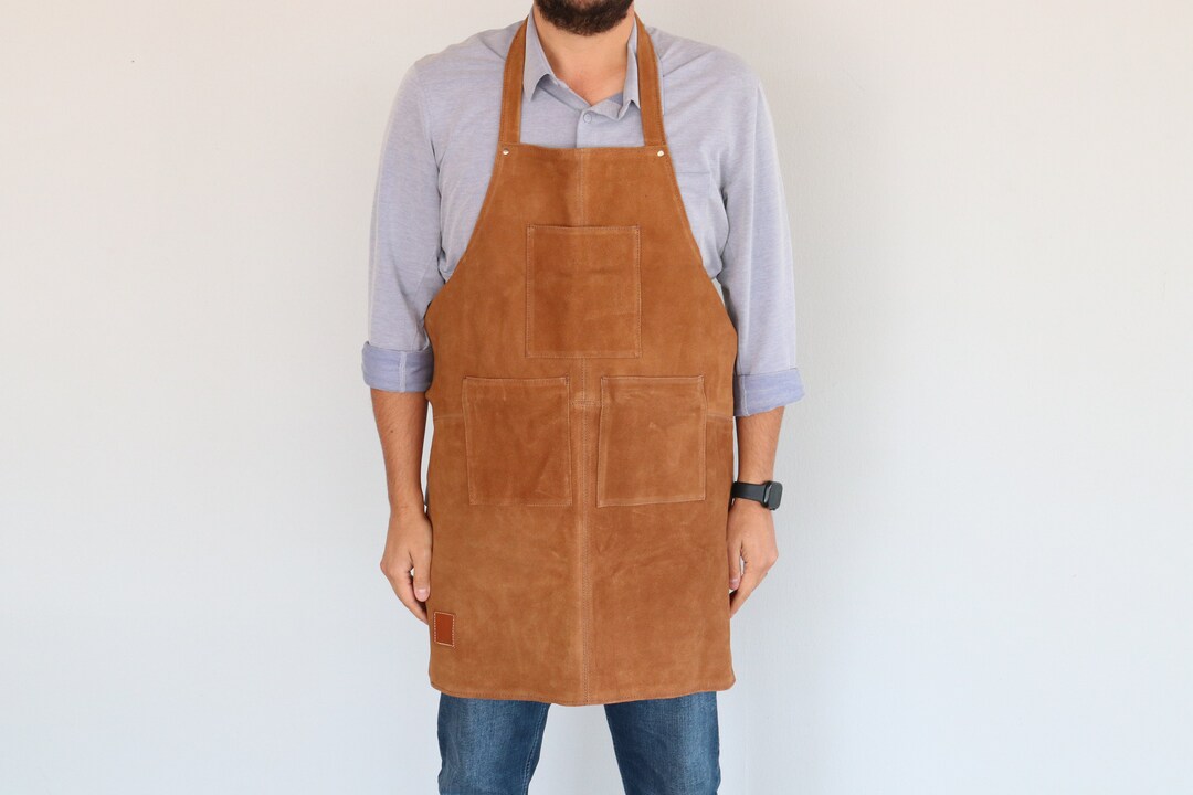Personalized Leather Apron, Suede Leather Apron, Full Grain Leather ...