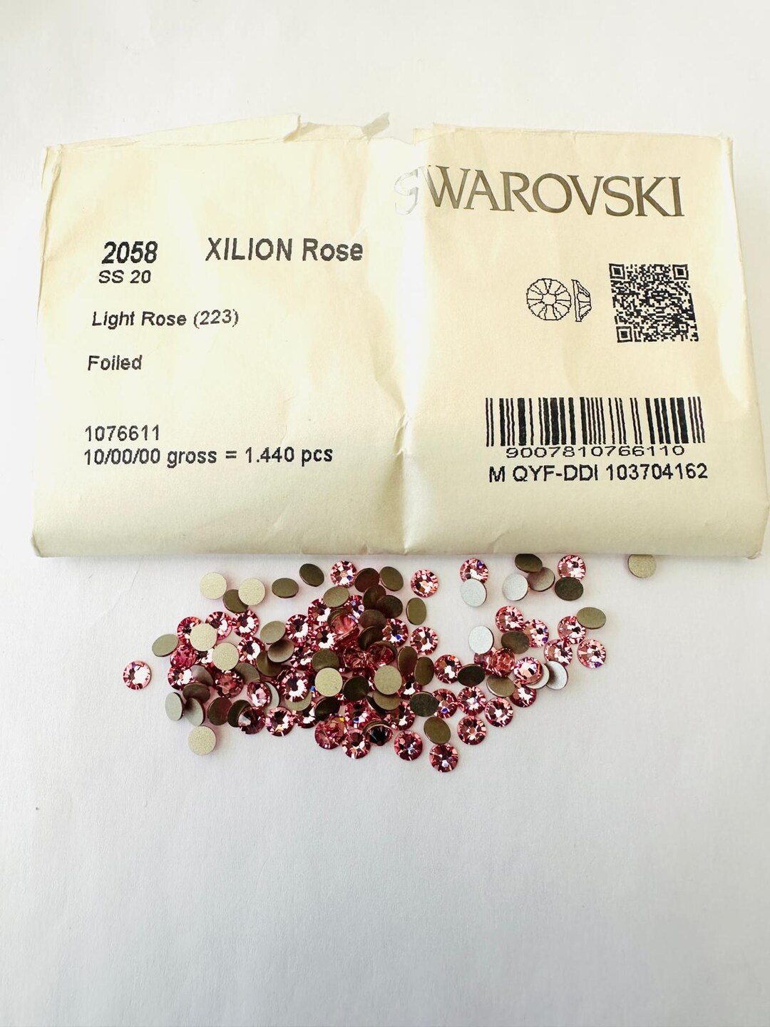 50pcs Swarovski® Light Rose Stones Ss20 Rhinestones Flatback Non Hotfix ...