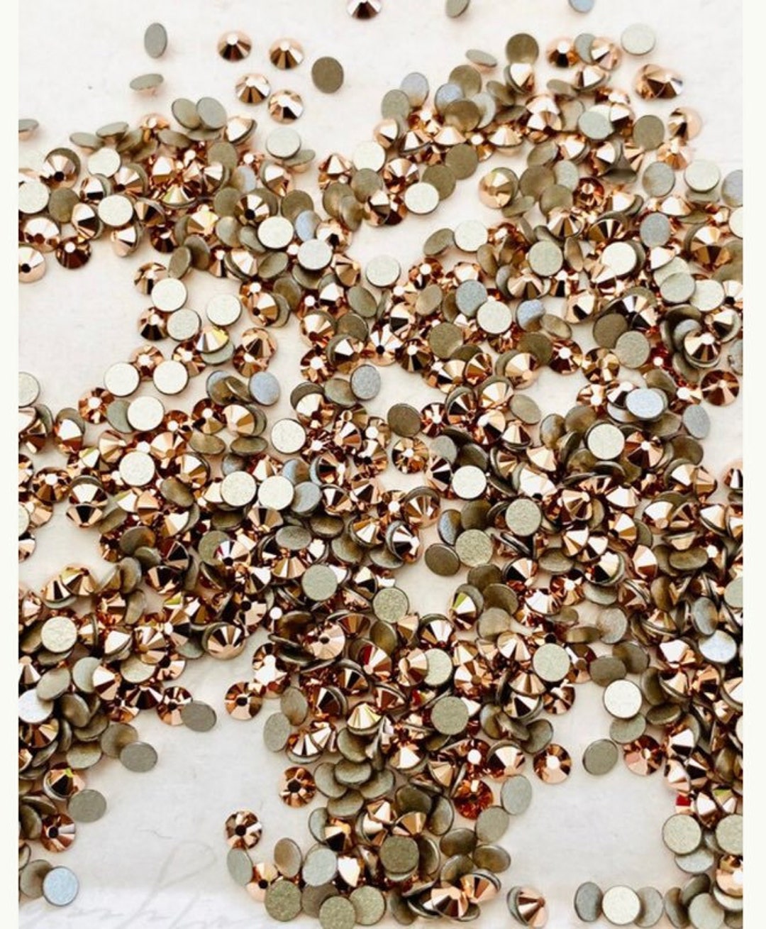 30pcs Tooth Gem Swarovski® Crystal Ss7 (2.2mm) Crystal Rose Gold Lead ...