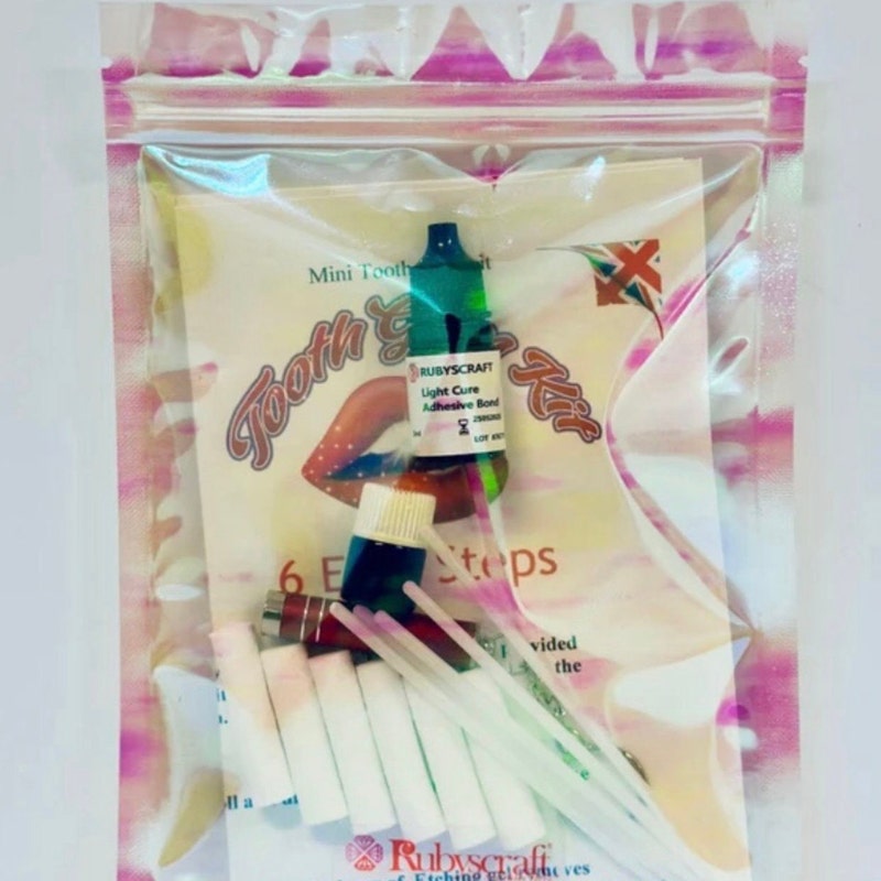 Mini Tooth Gems Gold - Etsy UK