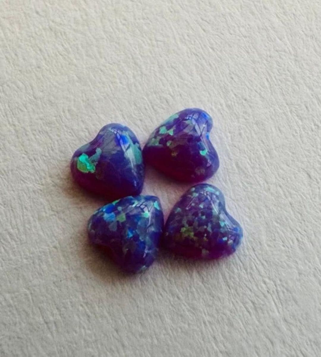 4pcs Opal Tooth Gem Opal® Lead Free 4mm Shine Heart Non Hotfix Designs ...