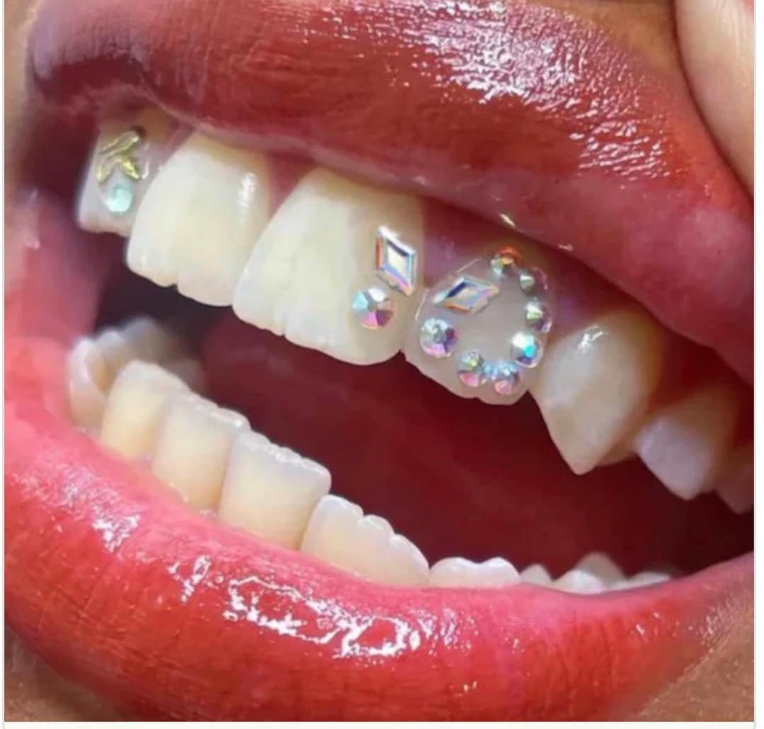 10pcs Tooth Gems Preciosa® Diamond AB CRYSTAL Lead-free Gems Non Hotfix ...