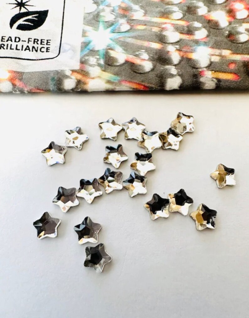 10pcs Tooth Gems Preciosa® Crystal MINI STARS 4mm Non Hotfix Crystal ...