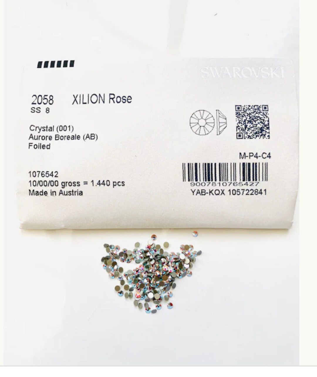 30pcs Tooth Gems Swarovski ® Crystal Lead Free AB Non Hotfix Designs ...