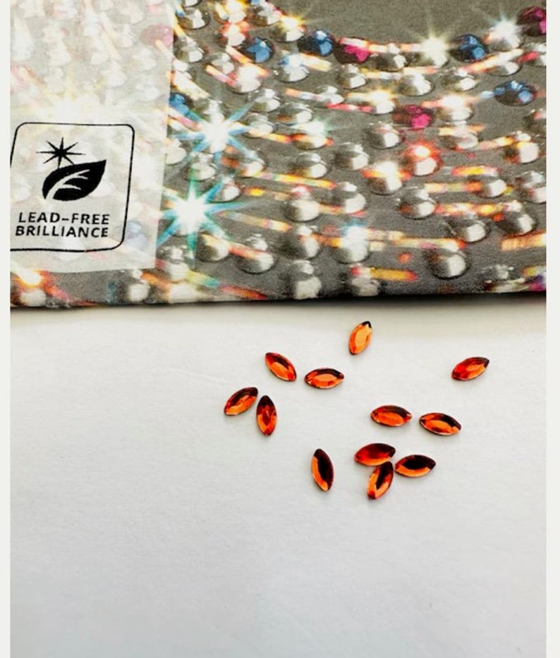 10 gemas para dientes Preciosa®, color naranja, sin plomo, sin fijación ...