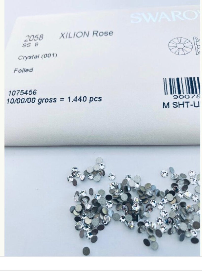 50pcs Swarovski® Crystal Ss8 Flatback Tooth Gems Non Hotfix Lead Free ...