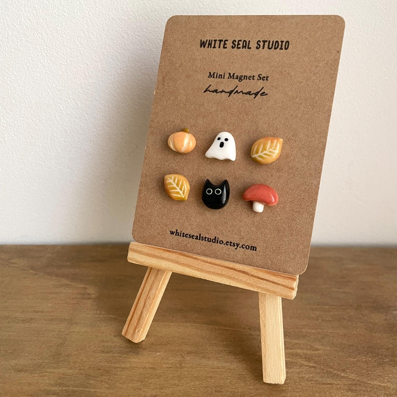 Mini Clay Magnet Set - Autumn Halloween - Handmade - Polymer Clay ...