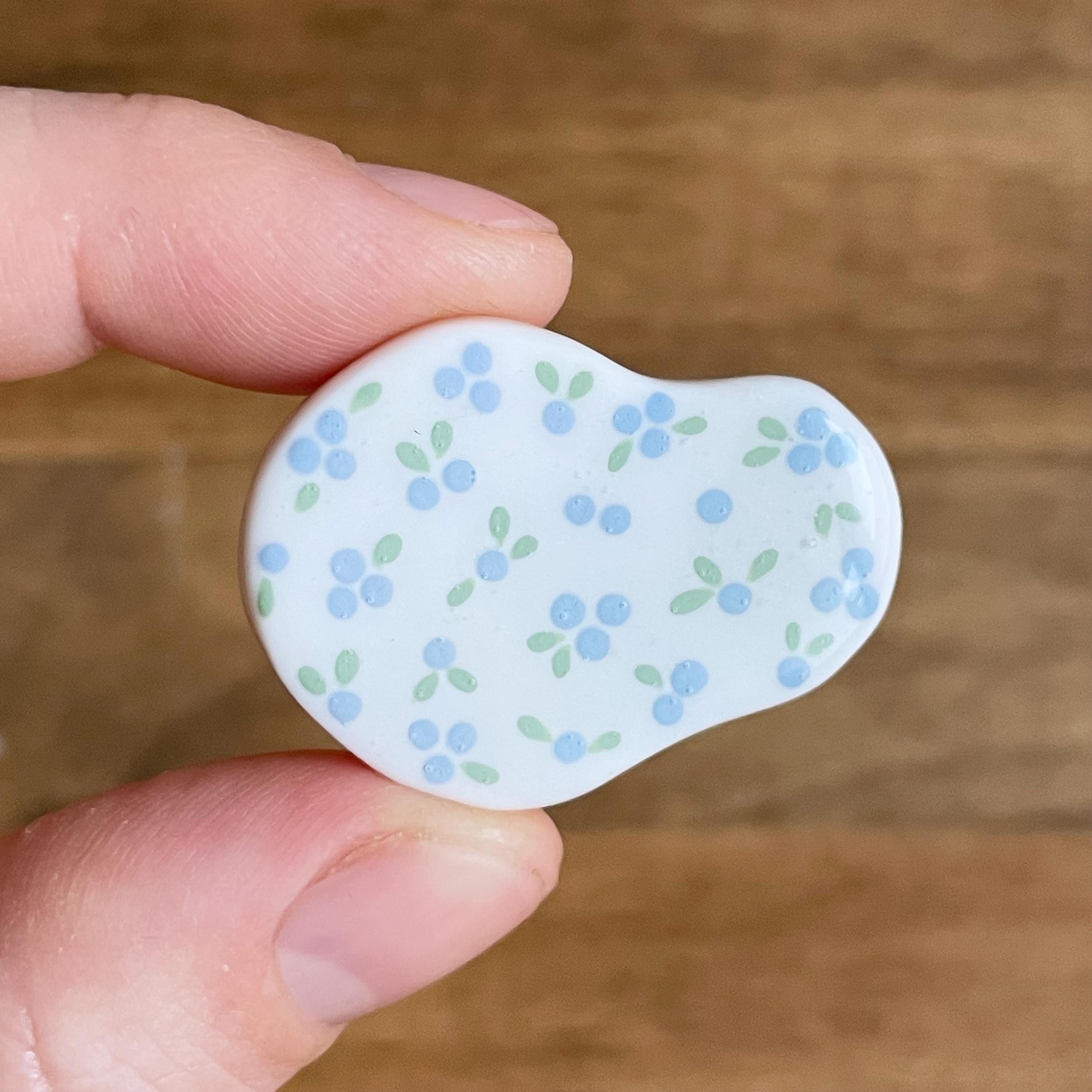 Clay Magnet - Flower Pattern Bean - Handmade - Polymer Clay - Fridge ...