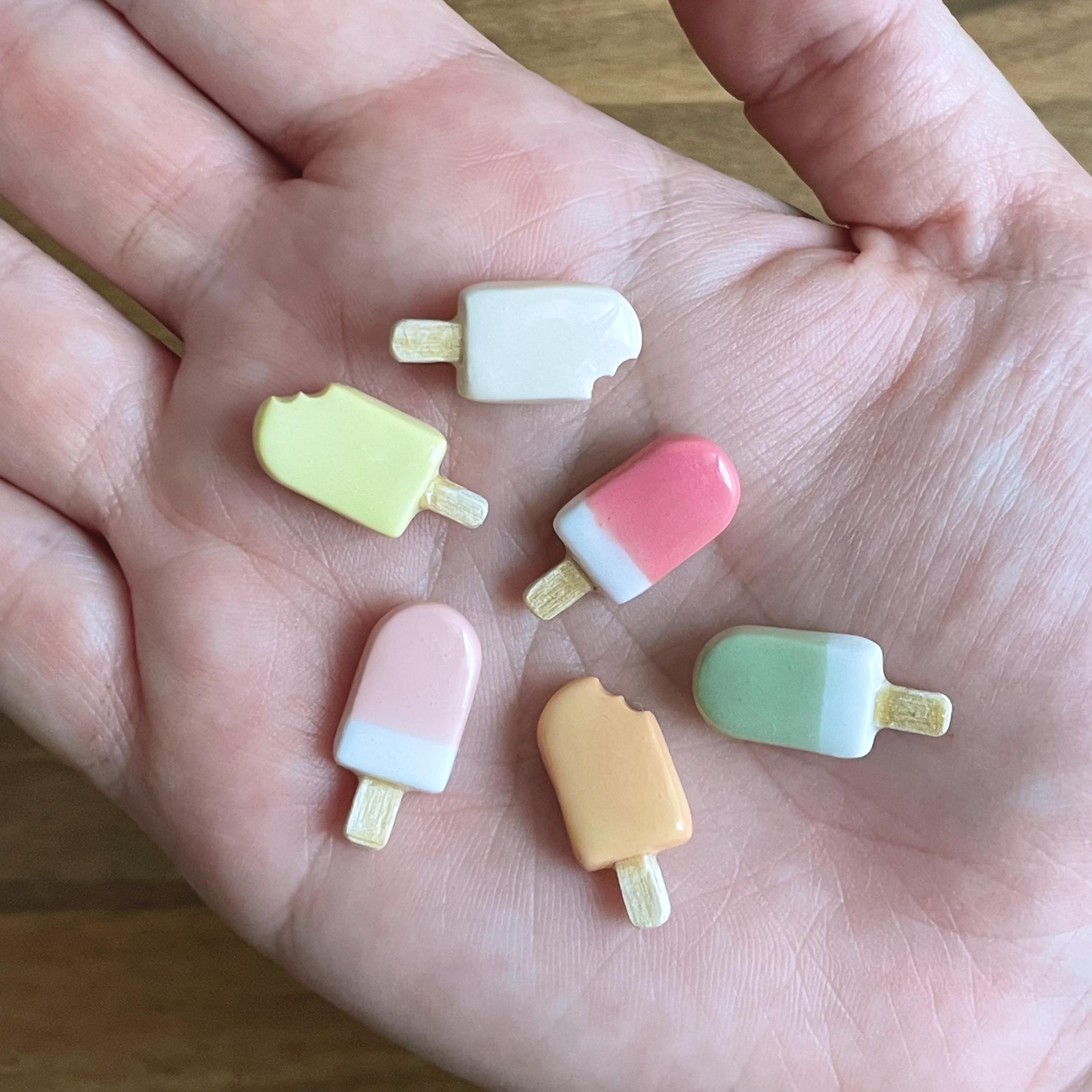 Mini Clay Magnet Set - Ice Cream Popsicle - Handmade - Polymer Clay ...