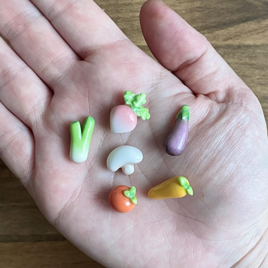 Mini Clay Magnet Set - Vegetables - Handmade - Polymer Clay - Fridge ...