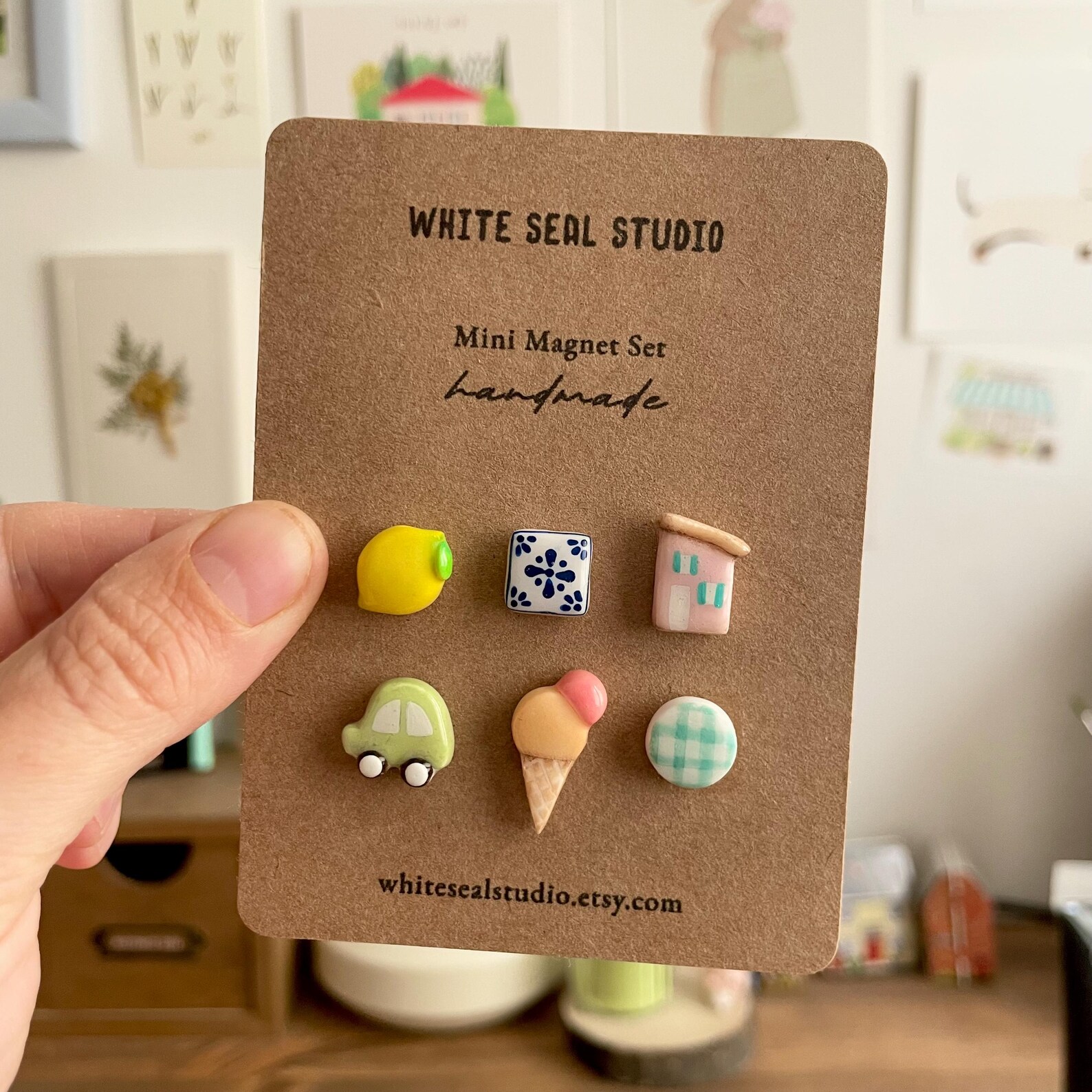 Mini Clay Magnet Set - Summer in Italy - Handmade - Polymer Clay ...