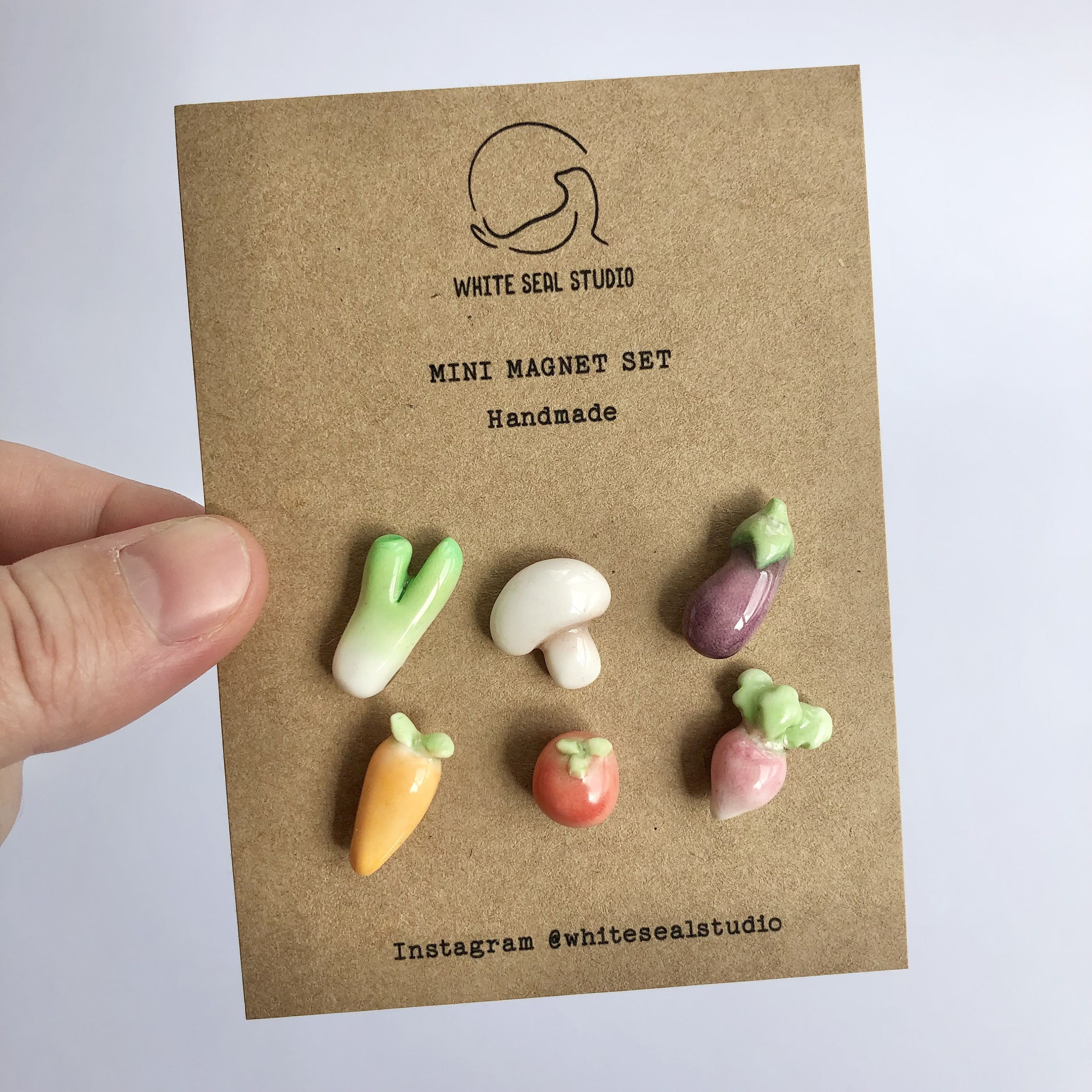 Mini Clay Magnet Set Vegetables Handmade Polymer Clay Fridge Magnets ...