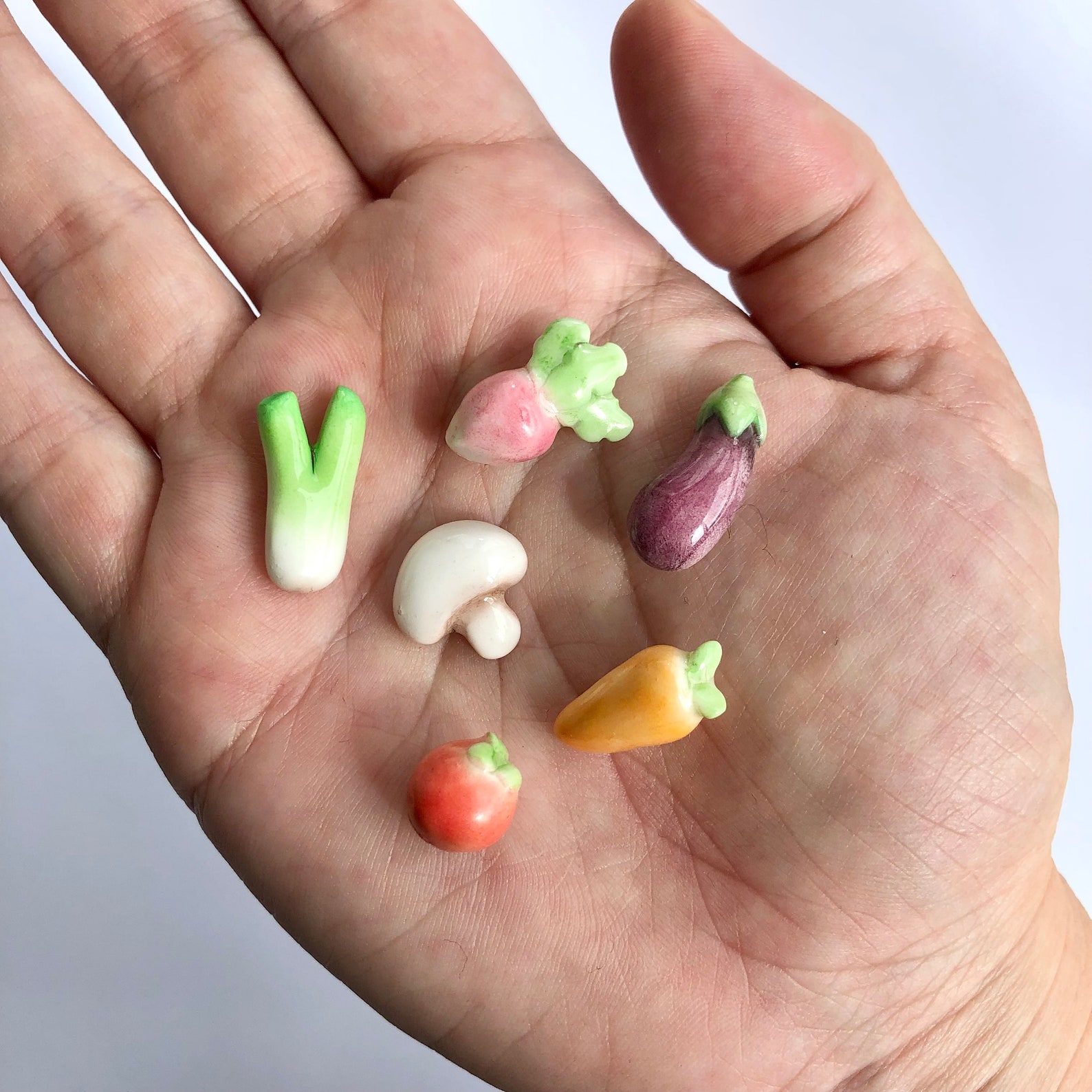 Mini Clay Magnet Set Vegetables Handmade Polymer Clay Fridge Magnets ...