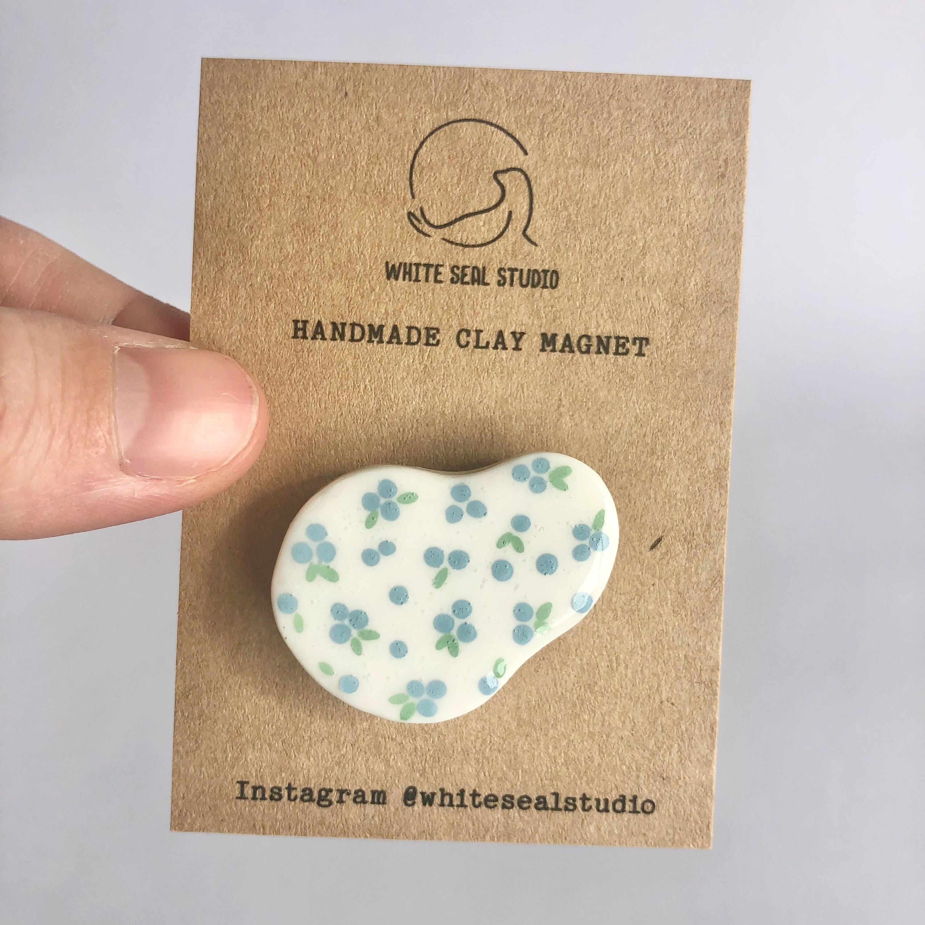 Clay Magnet Flower Pattern Bean Handmade Polymer Clay Fridge Magnet - Etsy