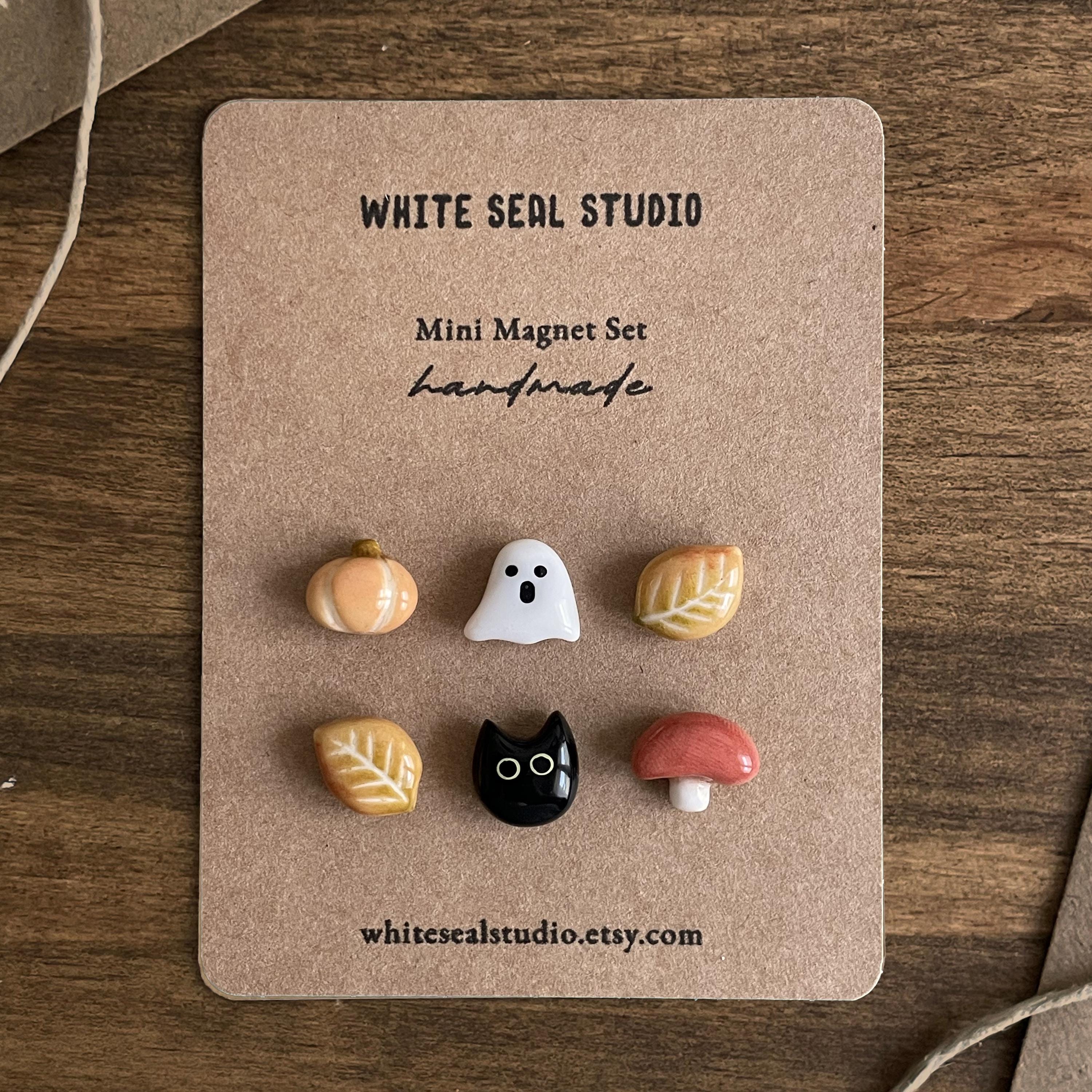Mini Clay Magnet Set - Autumn Halloween - Handmade - Polymer Clay ...