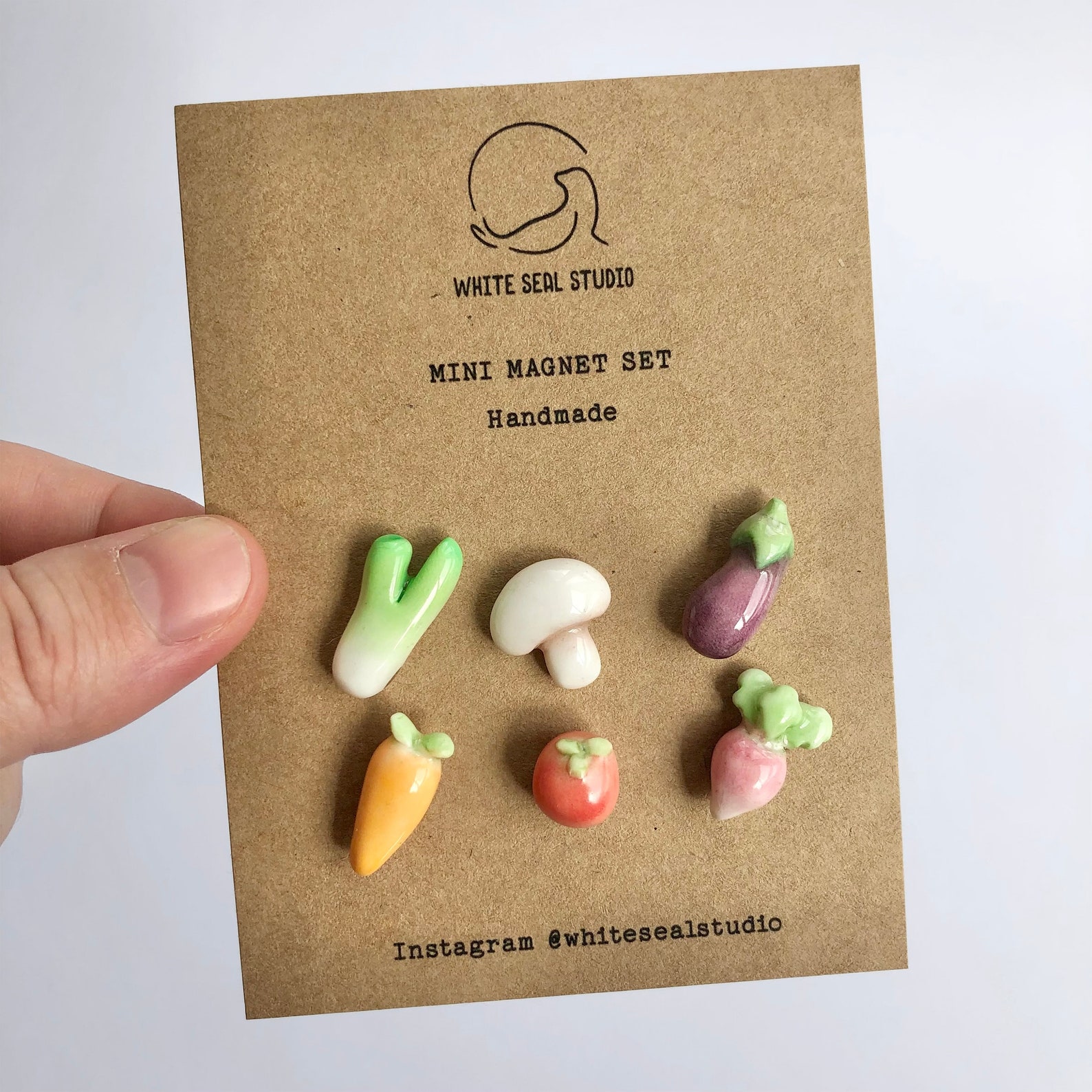 Mini Clay Magnet Set Vegetables Handmade Polymer Clay Fridge Magnets ...
