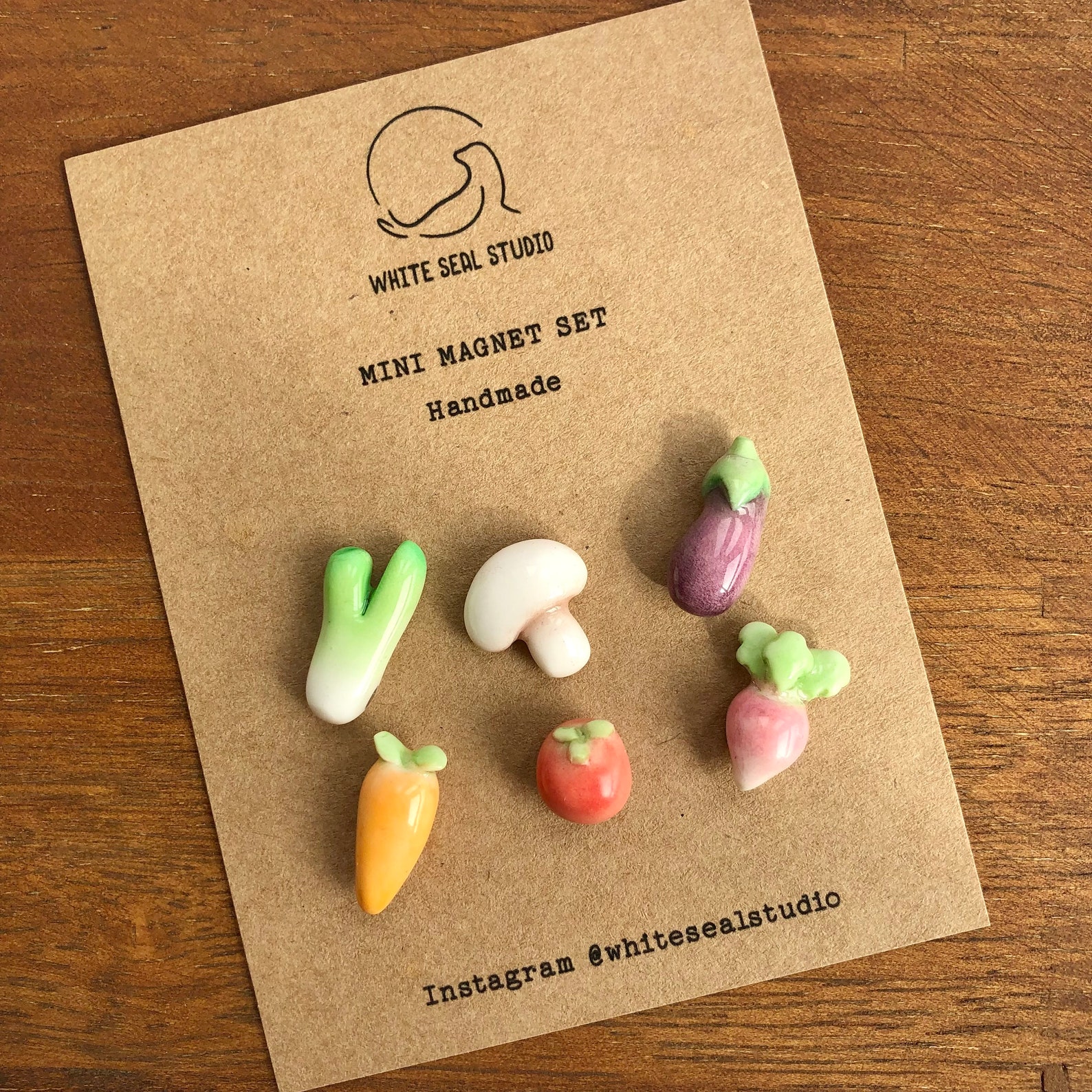 Mini Clay Magnet Set Vegetables Handmade Polymer Clay Fridge Magnets ...