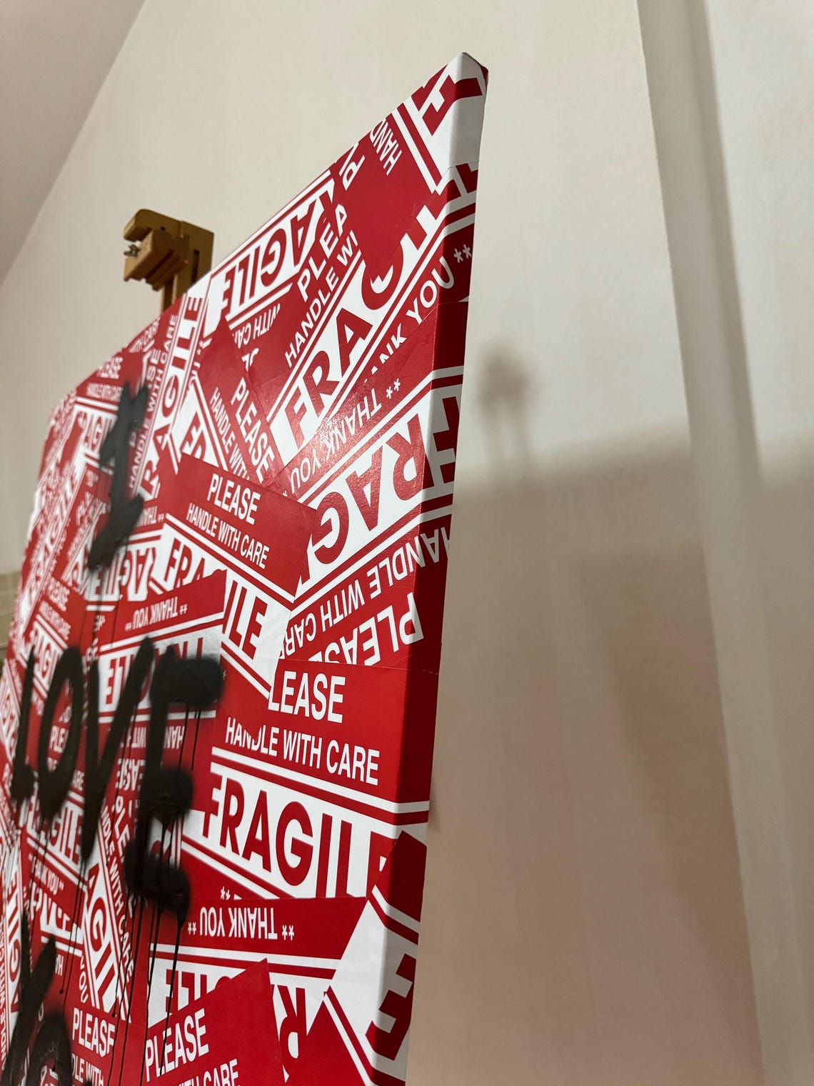 Fragile Love Original Pop Art Acrylic Spray Painting on Canvas Wall Art ...