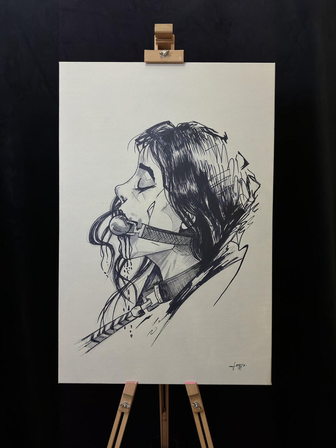 Lust Original Sketch Painting on Canvas Couple Gift Present - Etsy