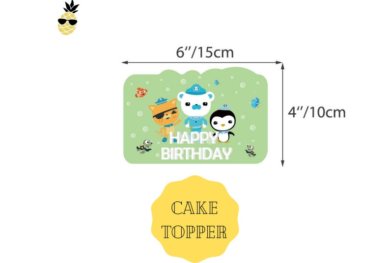 Octa Nauts Party Decorations Birthday Banner Cake Topper Cupcake ...