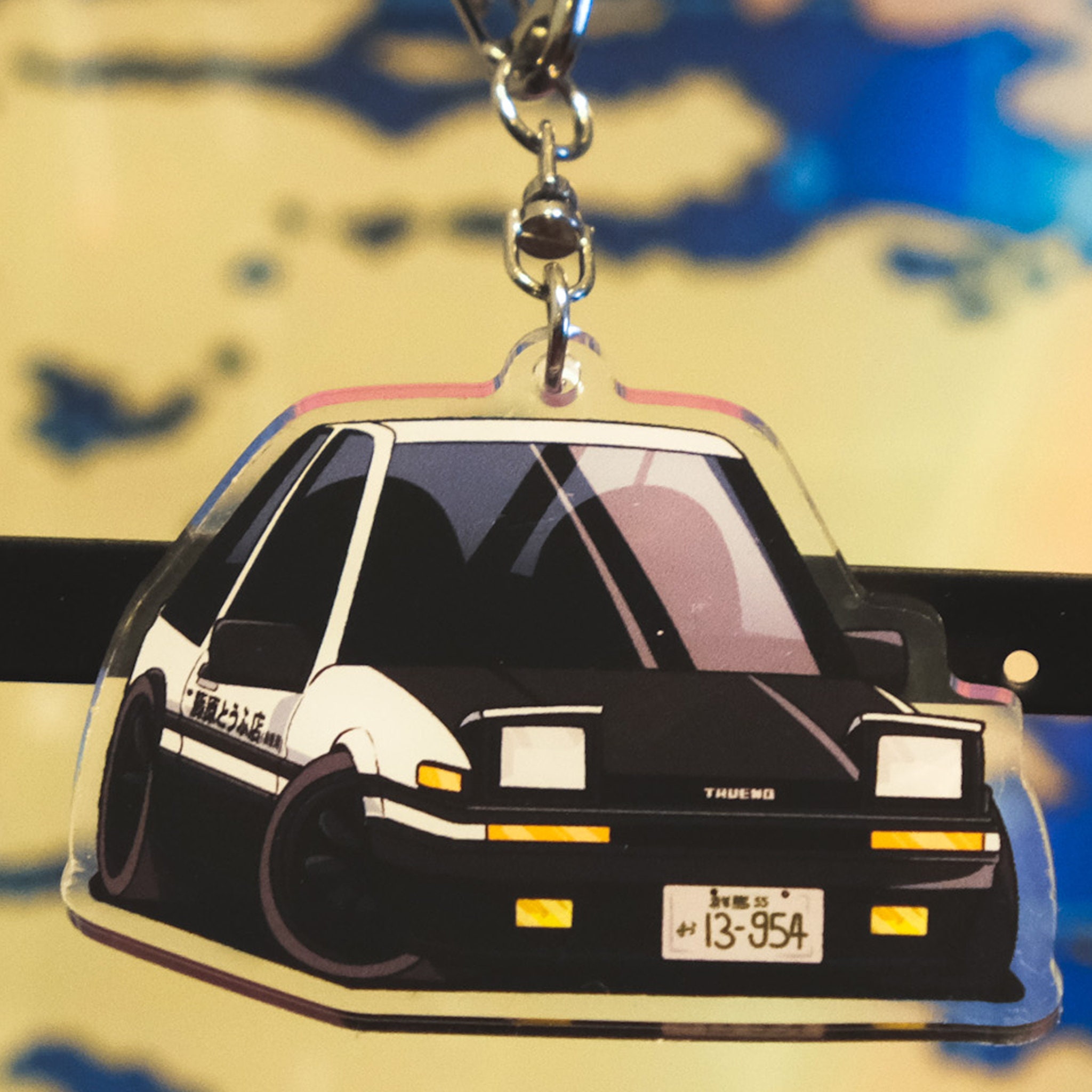 Initial D AE86 Trueno With Carbon Hood Keychain - Etsy