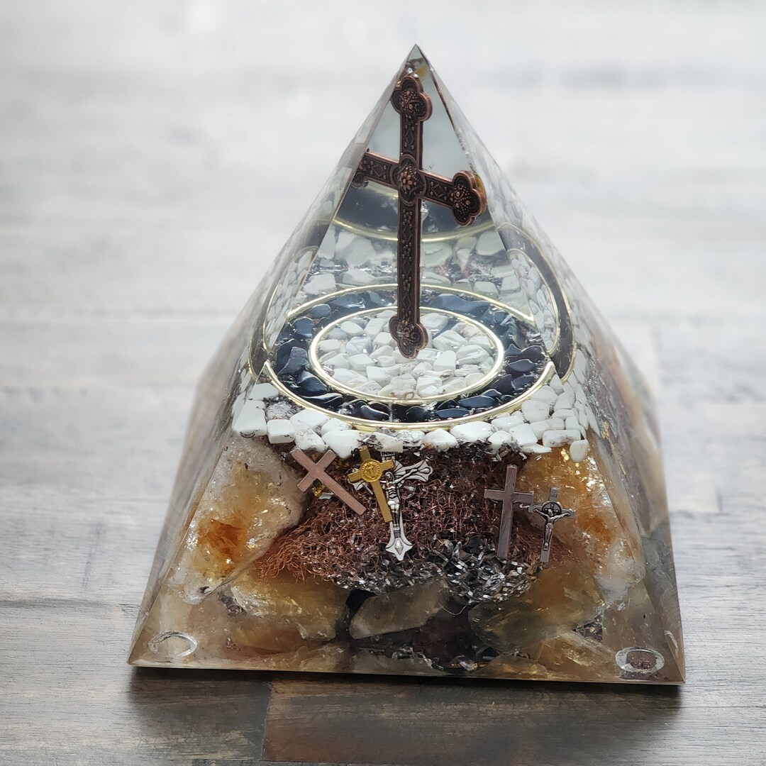 The Heavenly II, Powerful Orgonite Pyramid. 5-1/2" Base and 6-1/4 ...