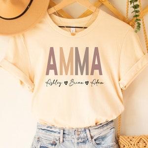 Custom Amma Shirt, Custom Icelandic Grandma Shirt, Minimalist Grandma ...