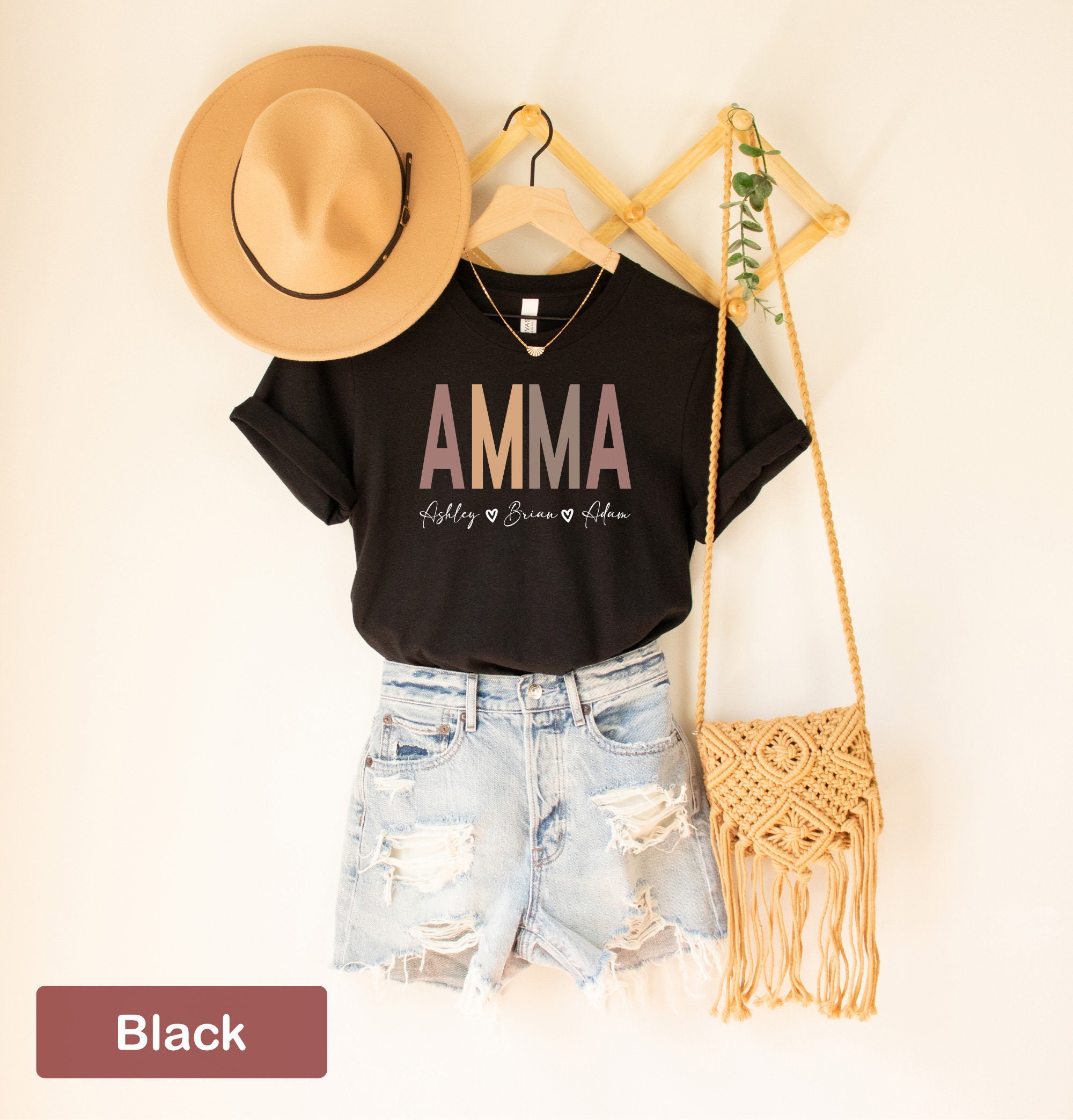 Custom Amma Shirt, Custom Icelandic Grandma Shirt, Minimalist Grandma ...