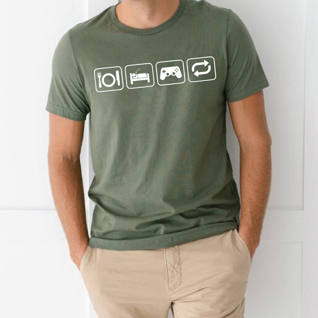 Eat Sleep Play Repeat Funny Shirt. Shirt Gift for Video Games, Nintendo ...