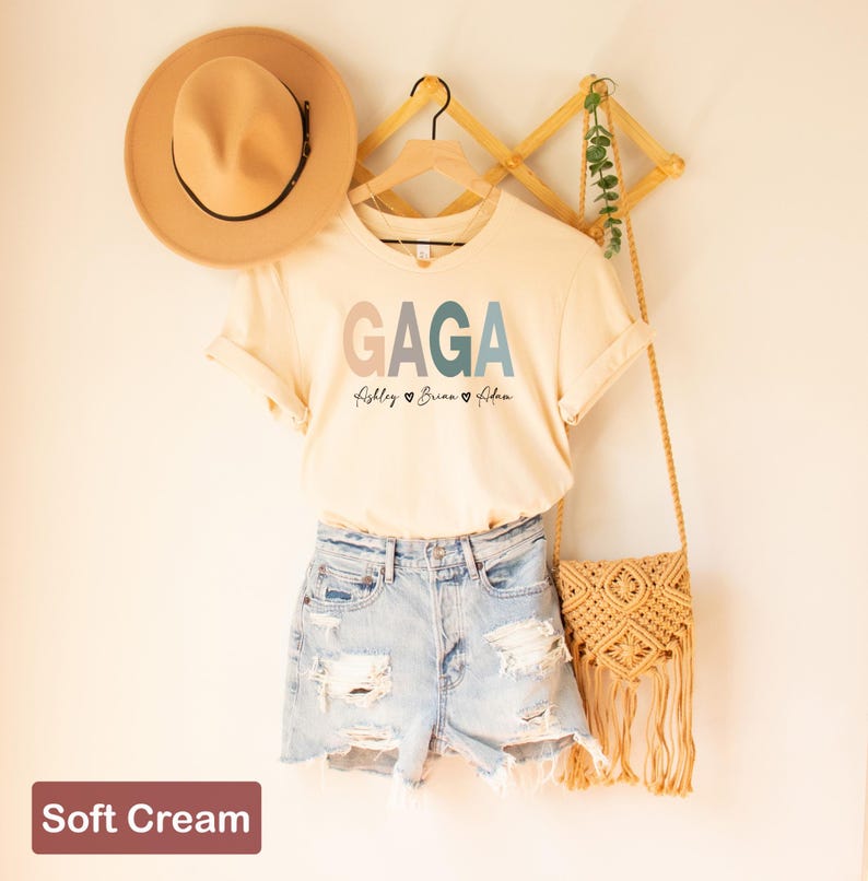 Personalized Gaga Shirt: Gift From Grandkids, Custom Grandma Tee - Etsy
