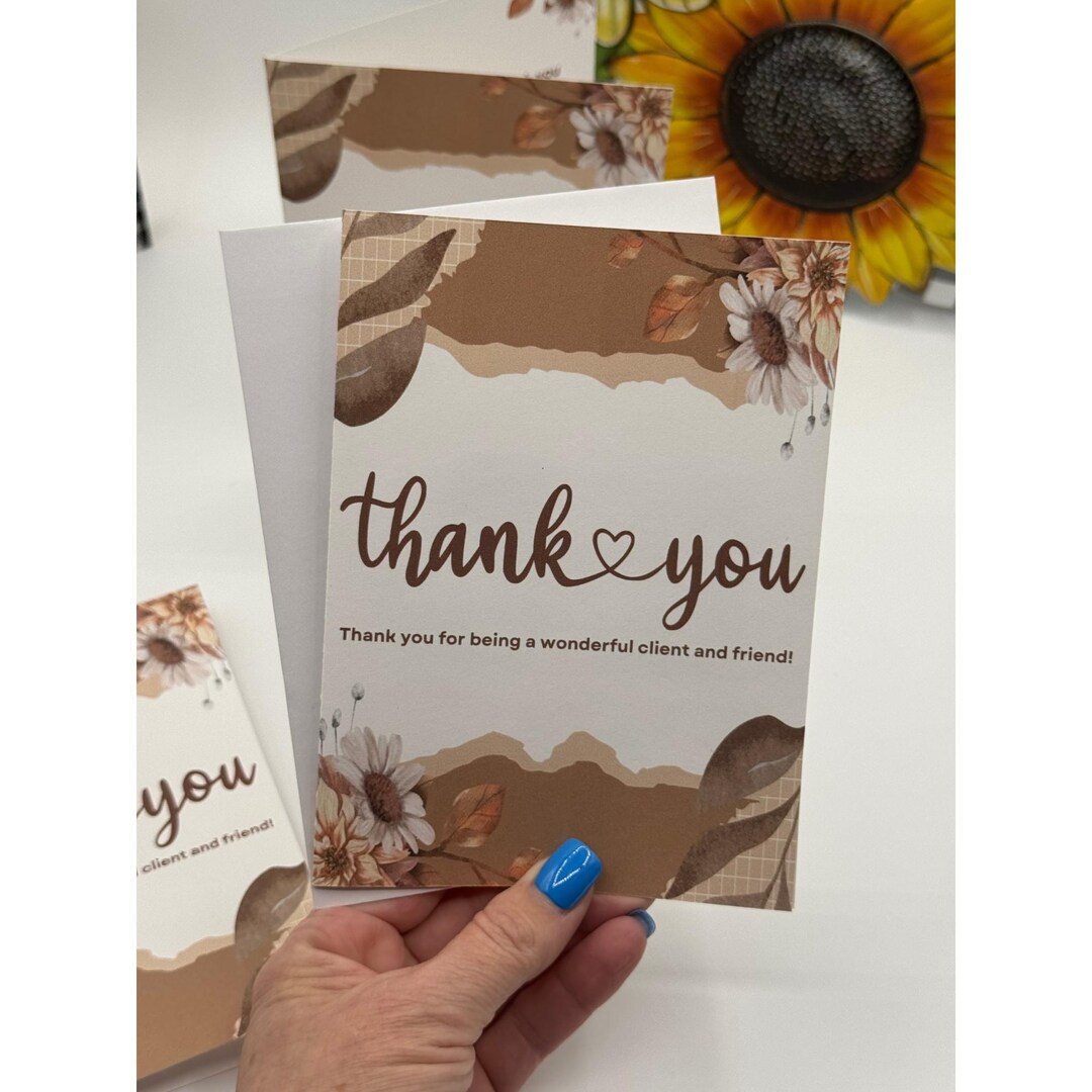 Thank You Client Cards Bundle for Business Gratitude Notes With ...