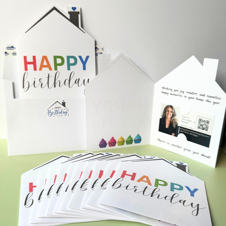 Real Estate Client Birthday Cards: Business Card Holder, Realtor ...