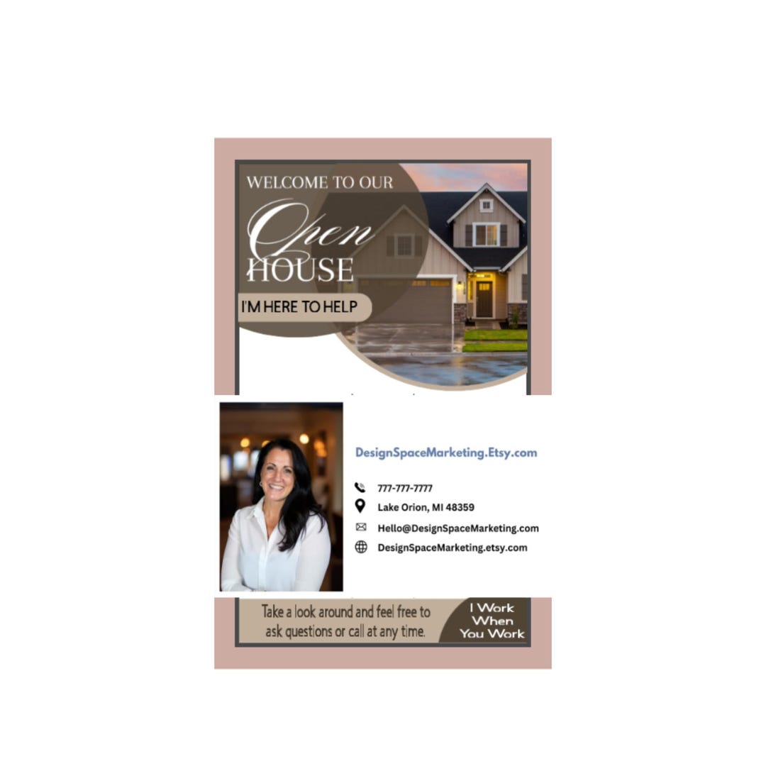 Welcome to Our Open House! | Gift Tag | Business Card Holder ...