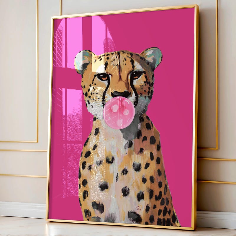 Hot Pink Posters Cheetah - Etsy