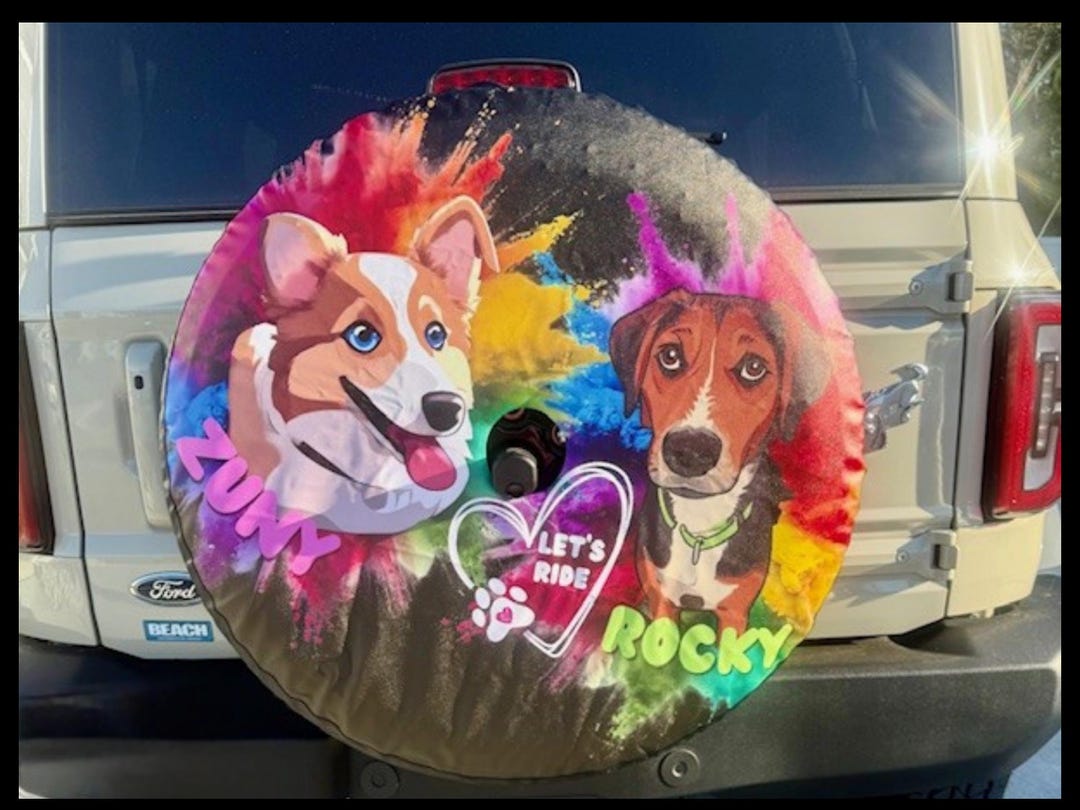Fully Custom Tire Cover With a Design in Full Color for Any Size Tire ...