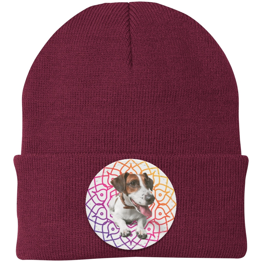 Jack Russell Terrier Beanie Hat. Dog Hat With Mandala-style Artwork ...