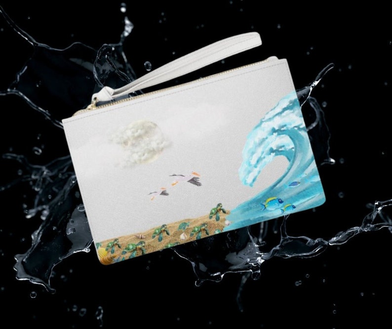 Ocean and Turtle Themed Clutch Bag-truly a Piece of Art - Etsy