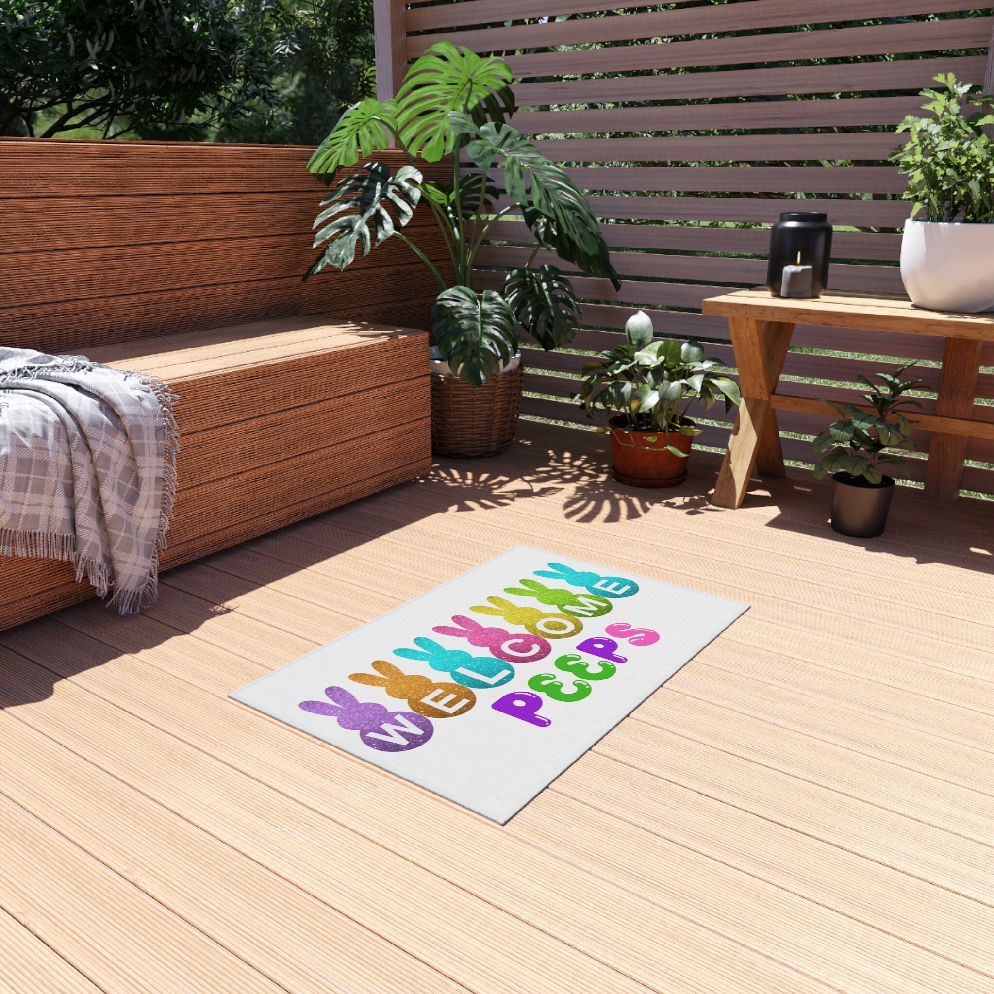 Easter Peeps Door Mat- Unique Design - Etsy