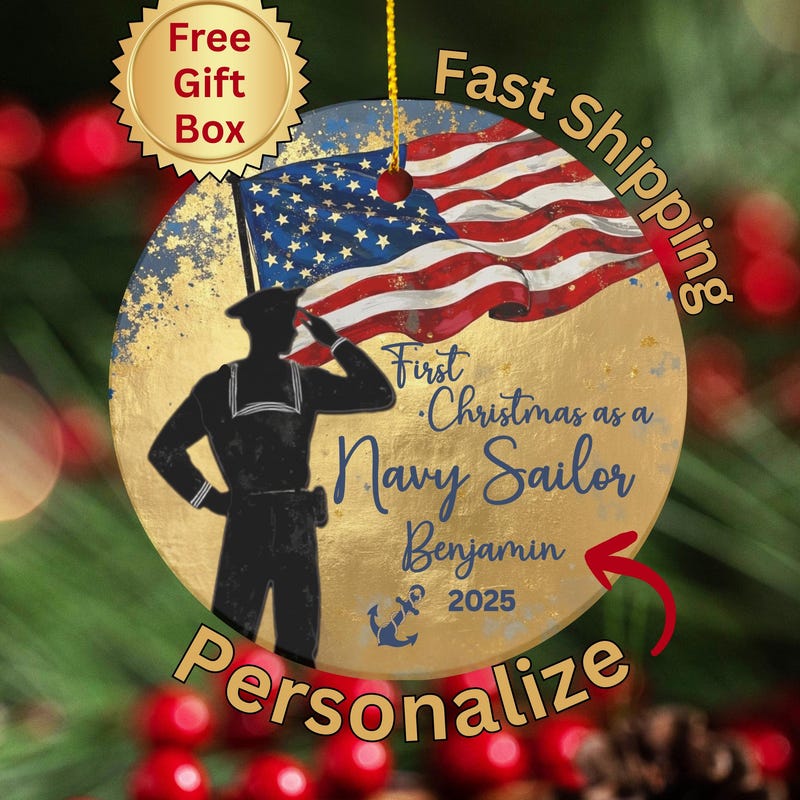 Us Navy Christmas Ornament - Etsy