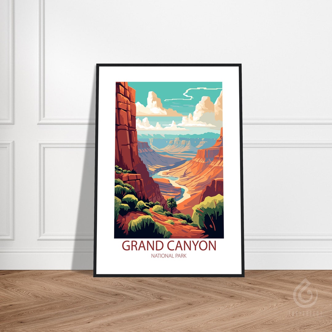 GRAND CANYON National Park Travel Print Premium Matte Paper Wooden ...