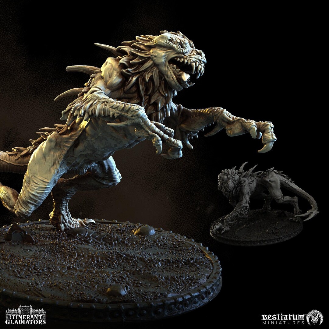 Sand Beast | the Wilds | Bestiarum | Miniatures D&D Wargaming Dnd - Etsy