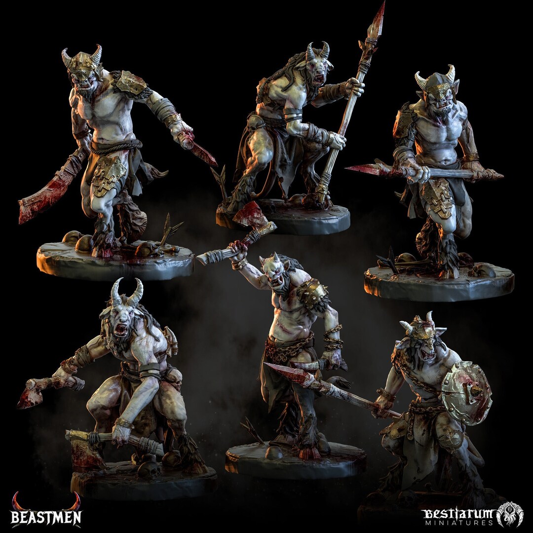 Capra Scouts Beastmen Bestiarum Miniatures D&D Wargaming Dnd - Etsy