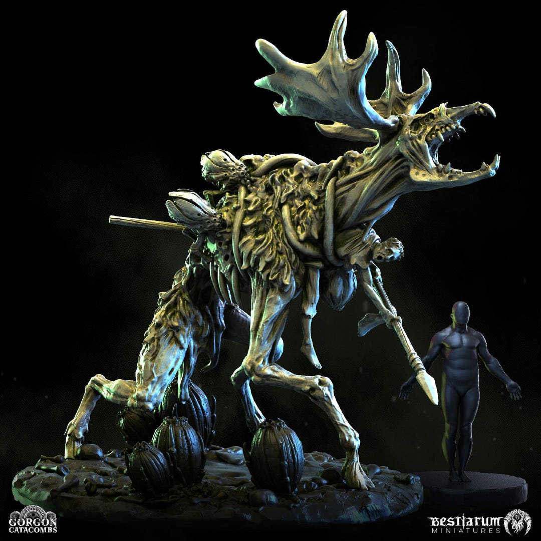 Enslaved Moose | Gorgon Catacombs | Bestiarum | Miniatures D&D ...