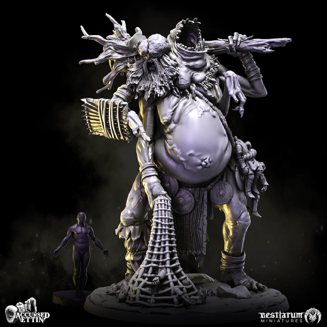 Ettin 1 Accursed Ettin Bestiarum Miniatures D&D Wargaming Dnd - Etsy