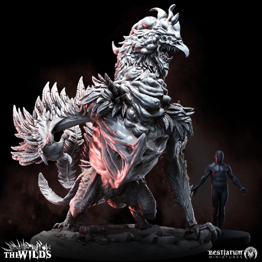 Giant Cockatrice | Bestiarum | Wargaming Dnd Miniatures - Etsy