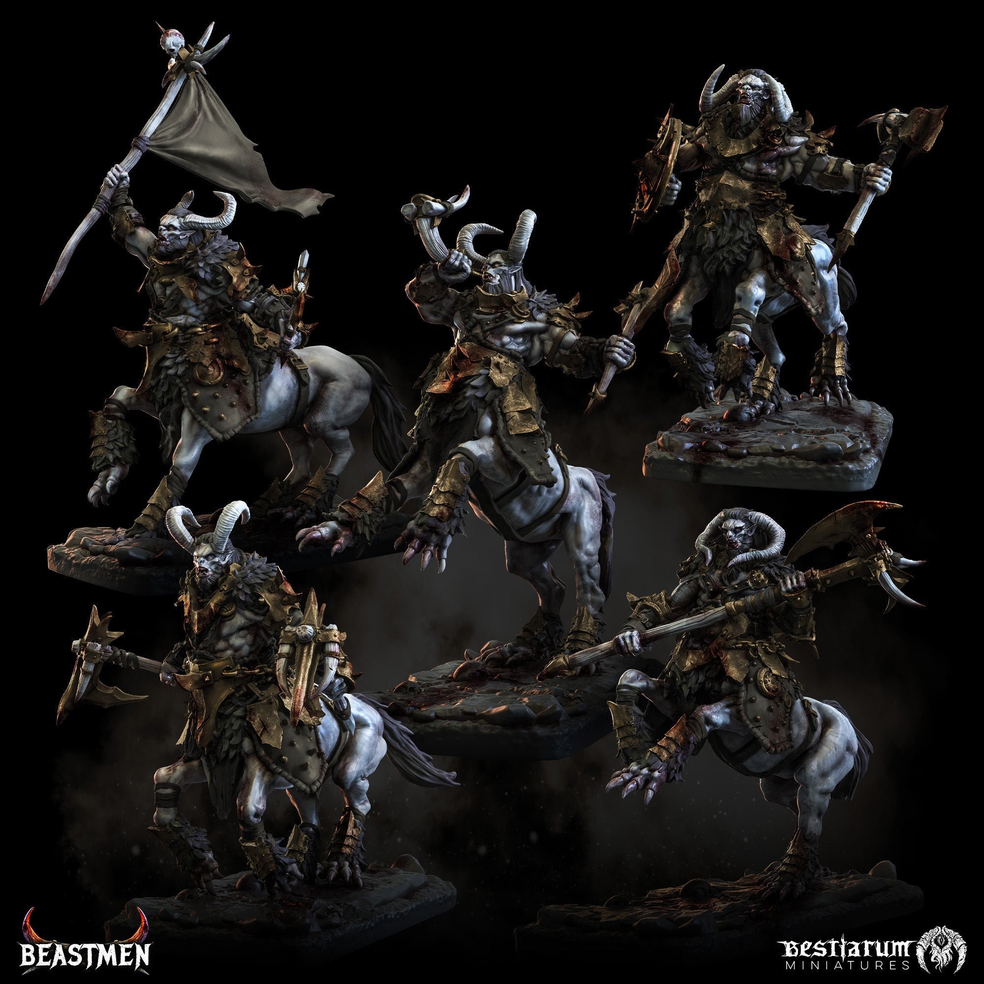 Armogor Beastmen Bestiarum Miniatures D&D Wargaming Dnd - Etsy