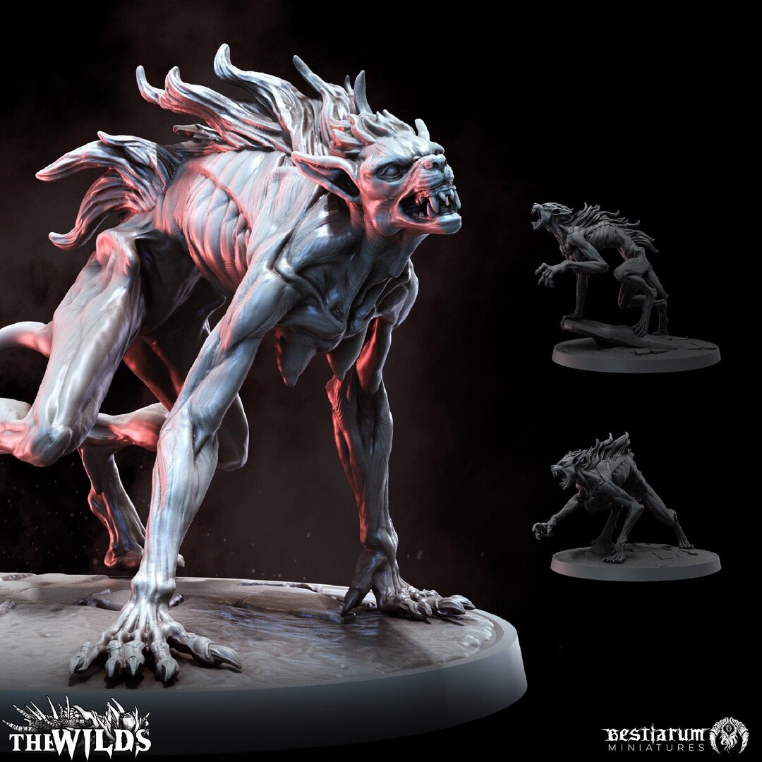 Werewolf Kin Pack | Ragged Moor | Bestiarum | Miniatures D&D Wargaming ...