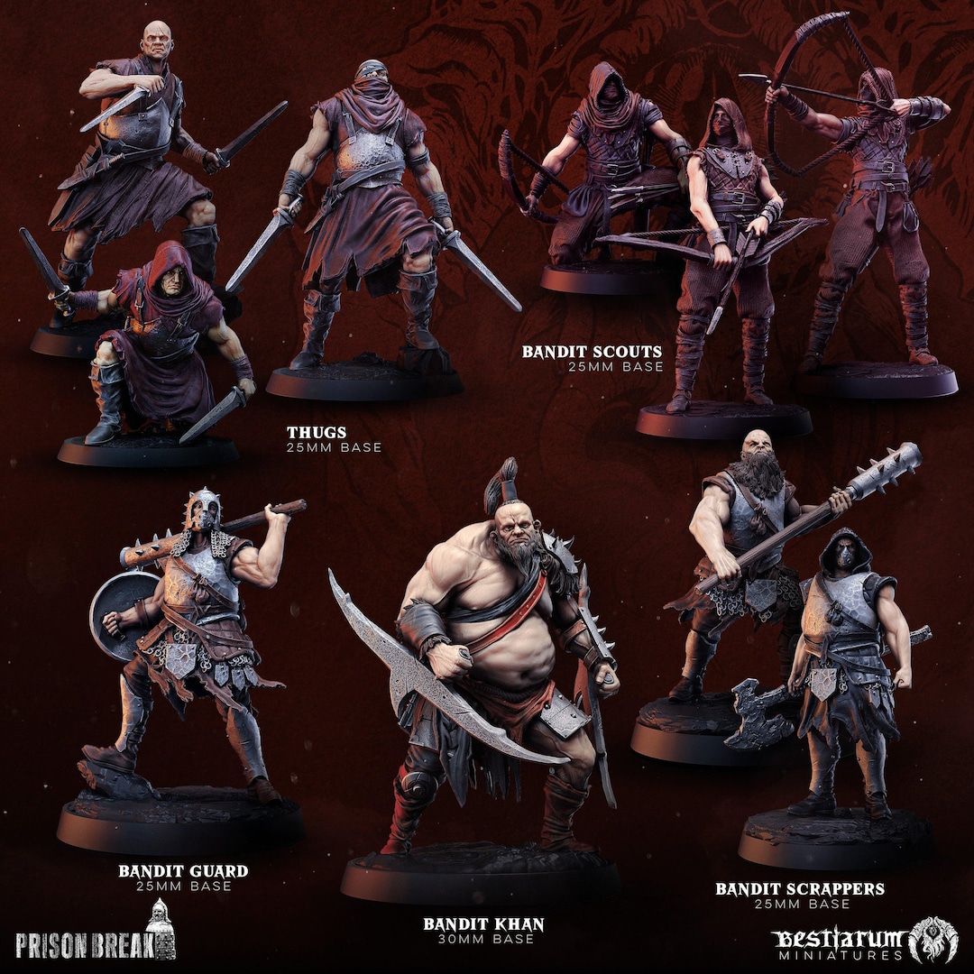 Bandit Outlaws | Bestiarum | Wargaming Dnd Miniatures - Etsy